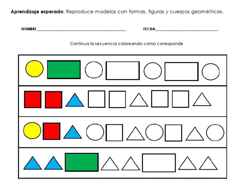 Secuencias de Figuras Geométricas para Niños | PDF | Arte