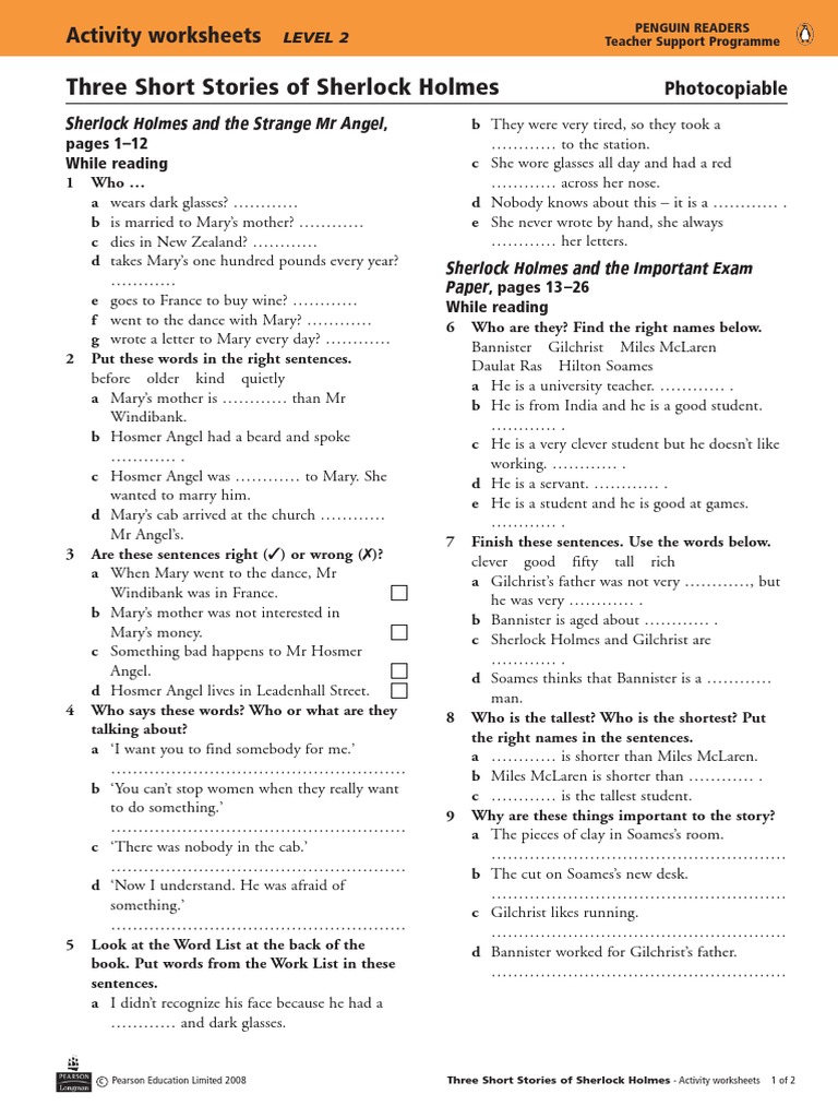 Sherlock Activities PDF | PDF | Dr. Watson