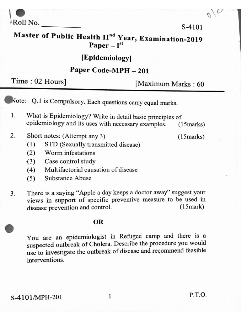 MPH 2nd Year 2019 | PDF