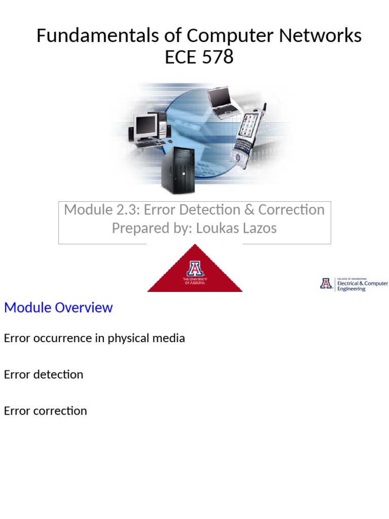 2 3 Error Detection And Correction Pdf Error Detection And Correction Arithmetic