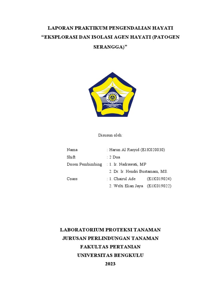 Laporan Praktikum Pengendalian Hayati Acara 1 Harun | PDF | Kesehatan Holistik | Sains & Matematika