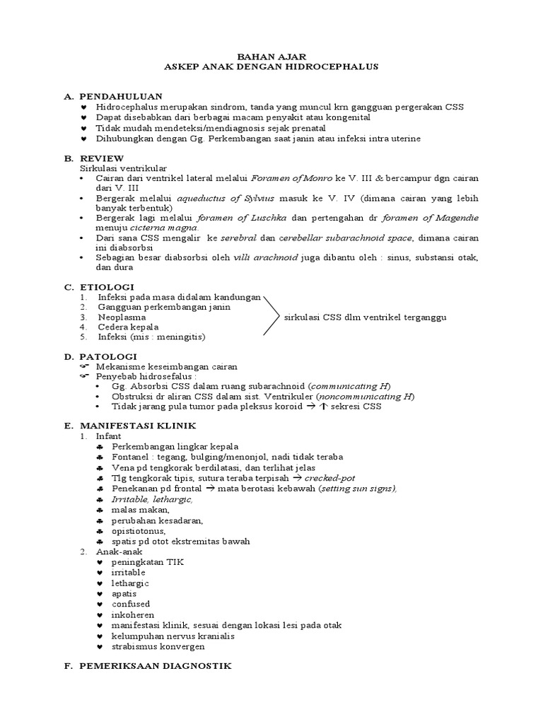 Askep Anak Dengan Hidrocephalus | PDF