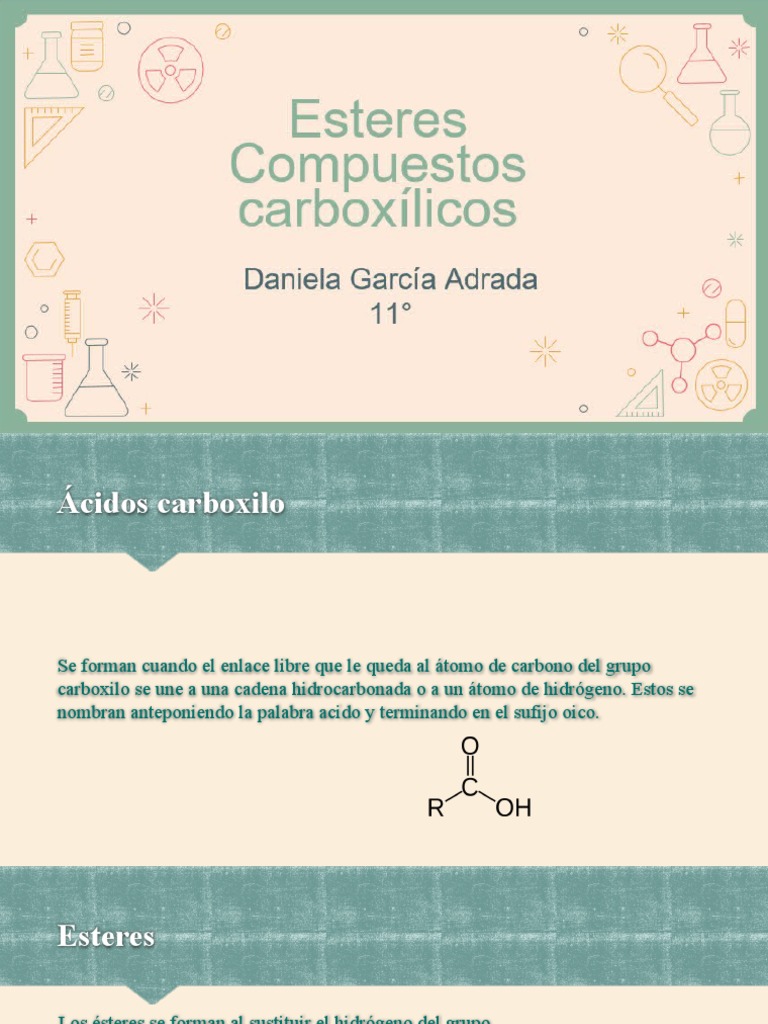 Ésteres: Formación, Propiedades y Usos | PDF | Ester | Química