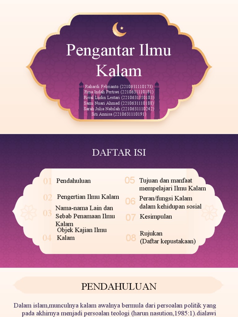 Ilmu Kalam Kelompok 1 1 Pdf