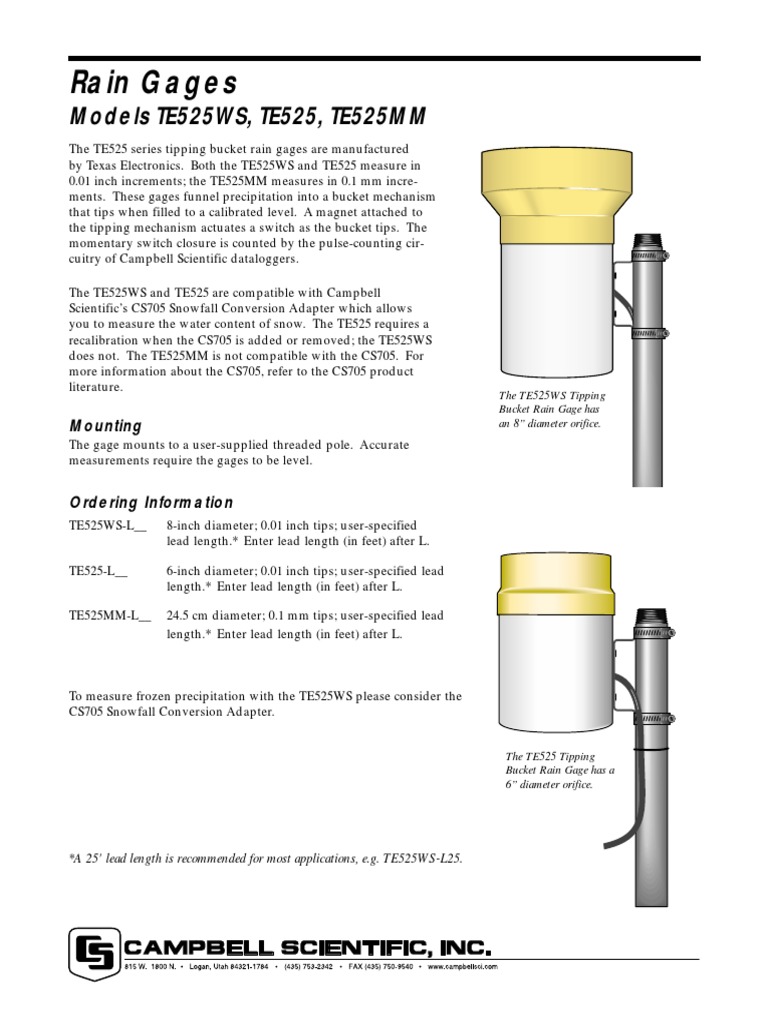 Pluviometro Campbell PDF | PDF | Equipment | Manufactured Goods