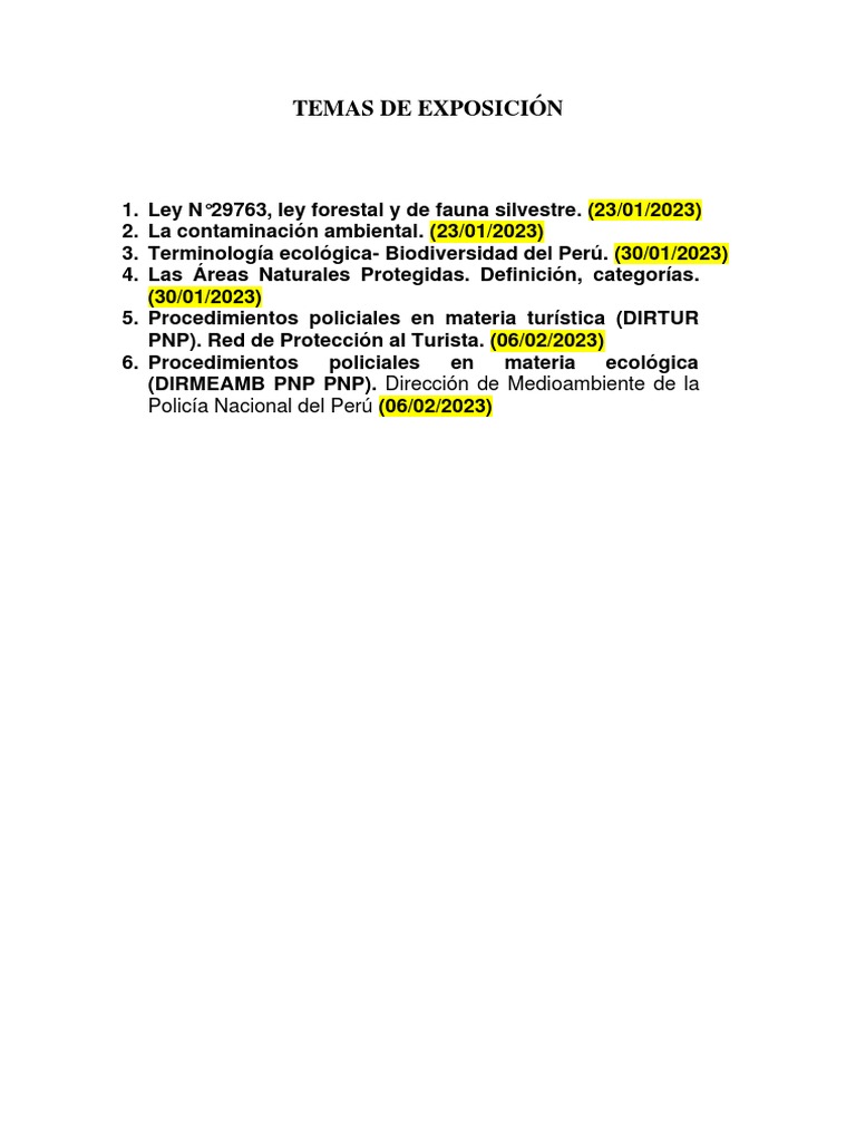 Temas de Exposición PDF | PDF