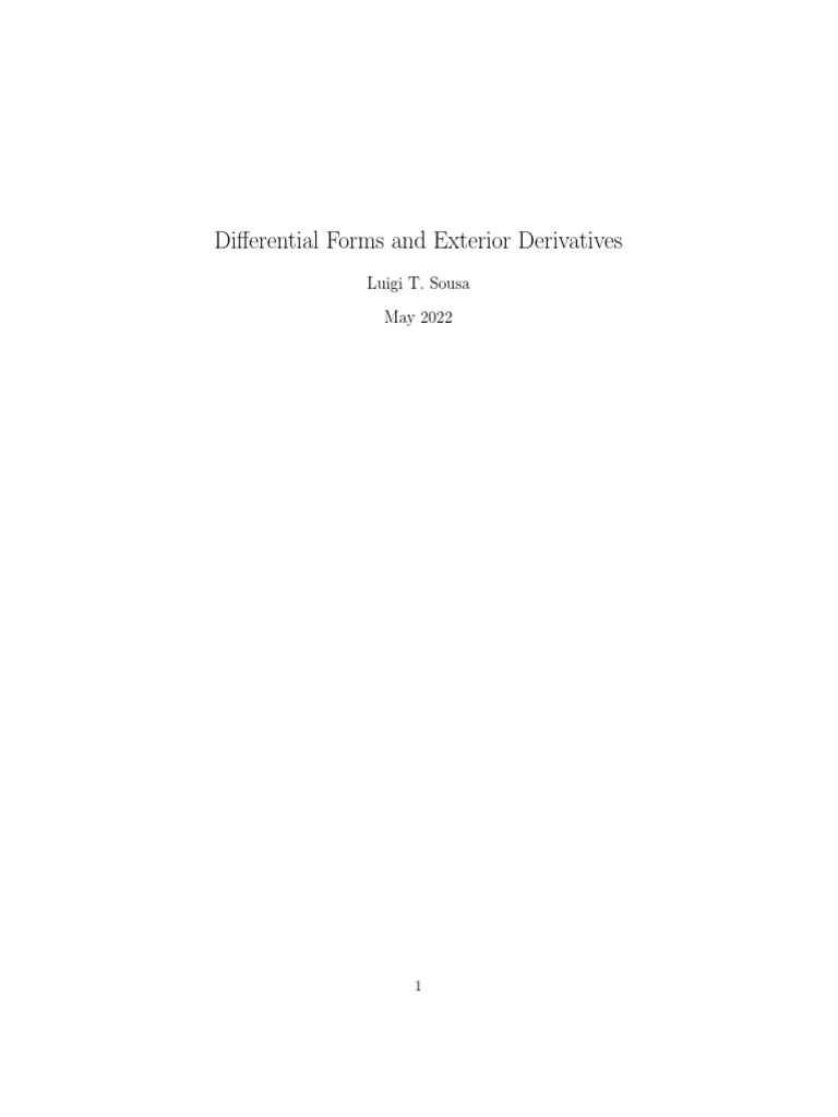 5 - Differential - Forms - and - Exterior - Derivatives (Errata) | PDF ...