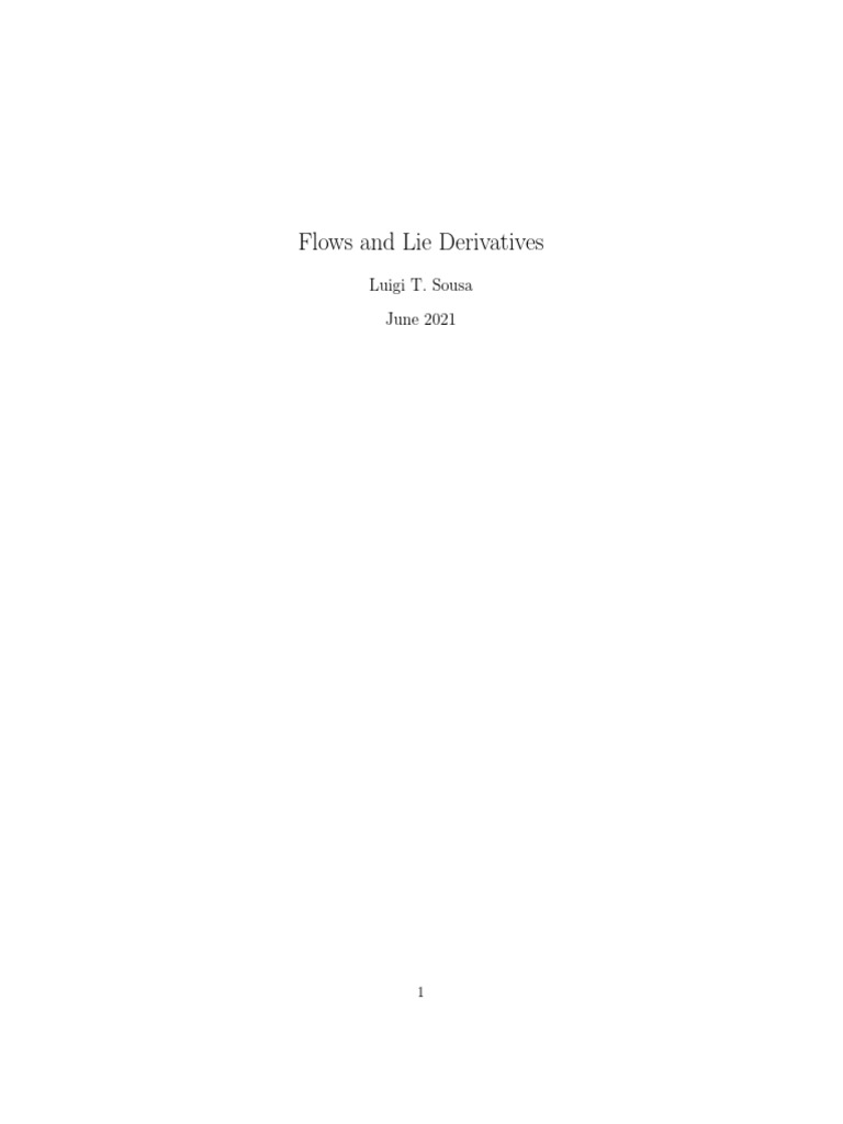 Lie Derivatives and Flows Explained | PDF | Linear Algebra ...