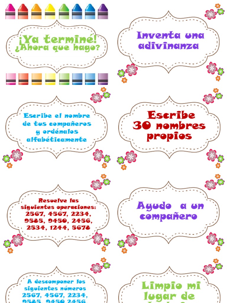 Actividades Escolares Creativas | PDF | Tipología Lingüística ...