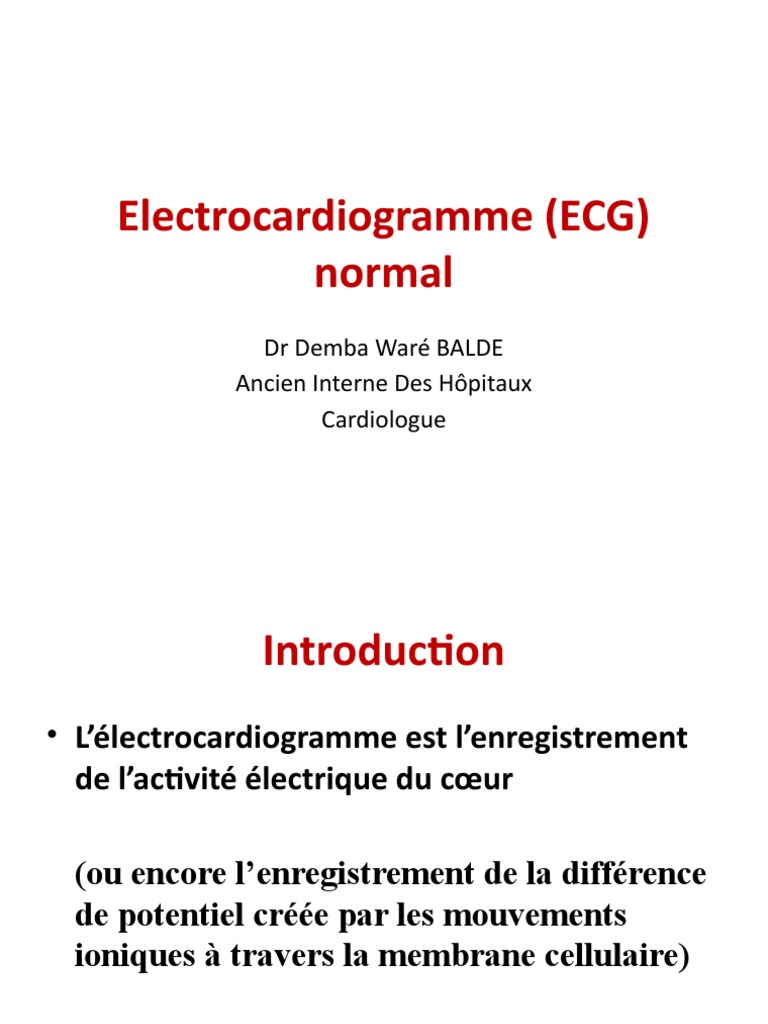 Electrocardiogramme Normal IPFORMED | PDF | Électrocardiographie ...