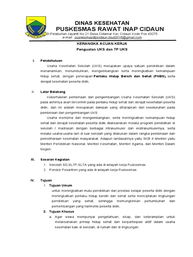 Kak Uks Dan TP Uks 2022 | PDF