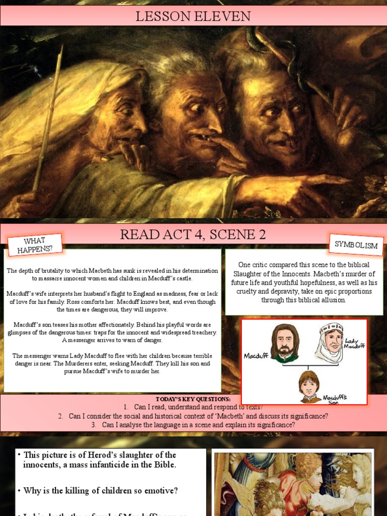 Lesson 11 Act 5 Scene 1 | PDF | Macbeth