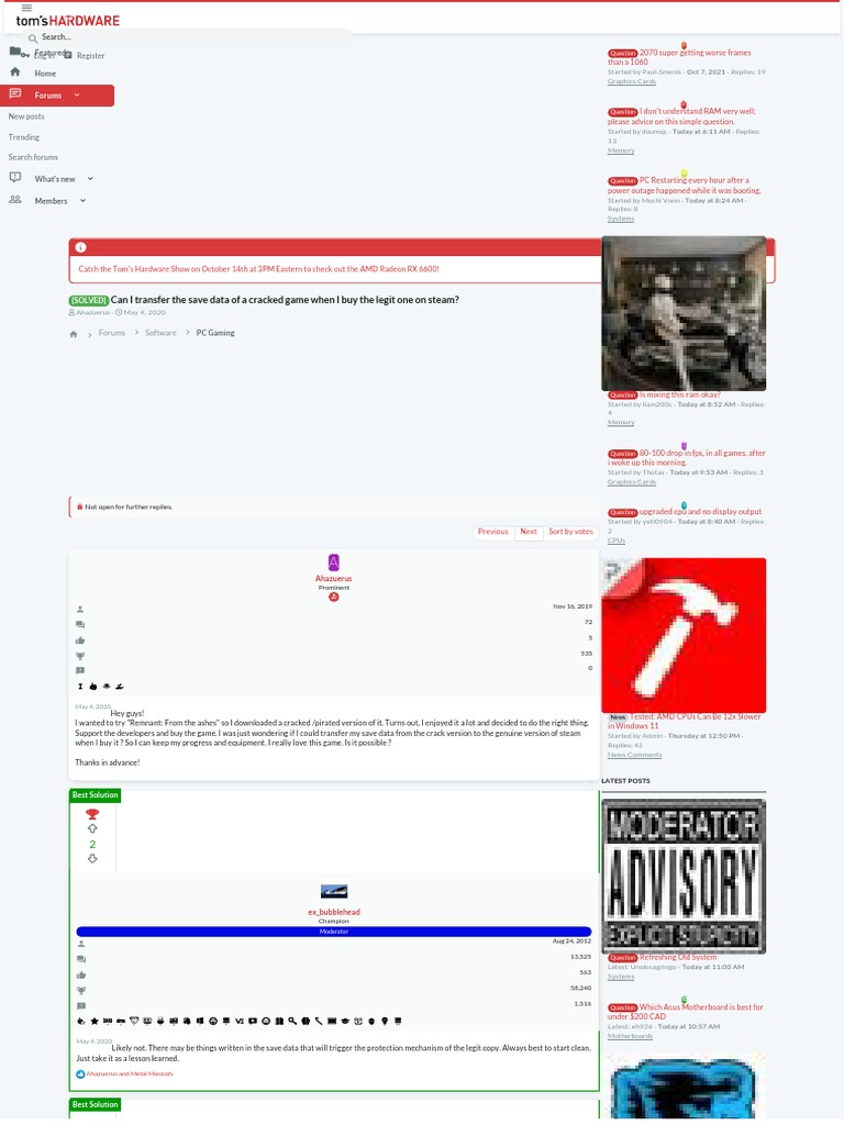 (Solved) - Can I Transfer The Save Data of A Cracked Game When I Buy The Legit One On Steam ...