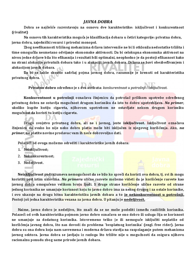 Javna Dobra | PDF