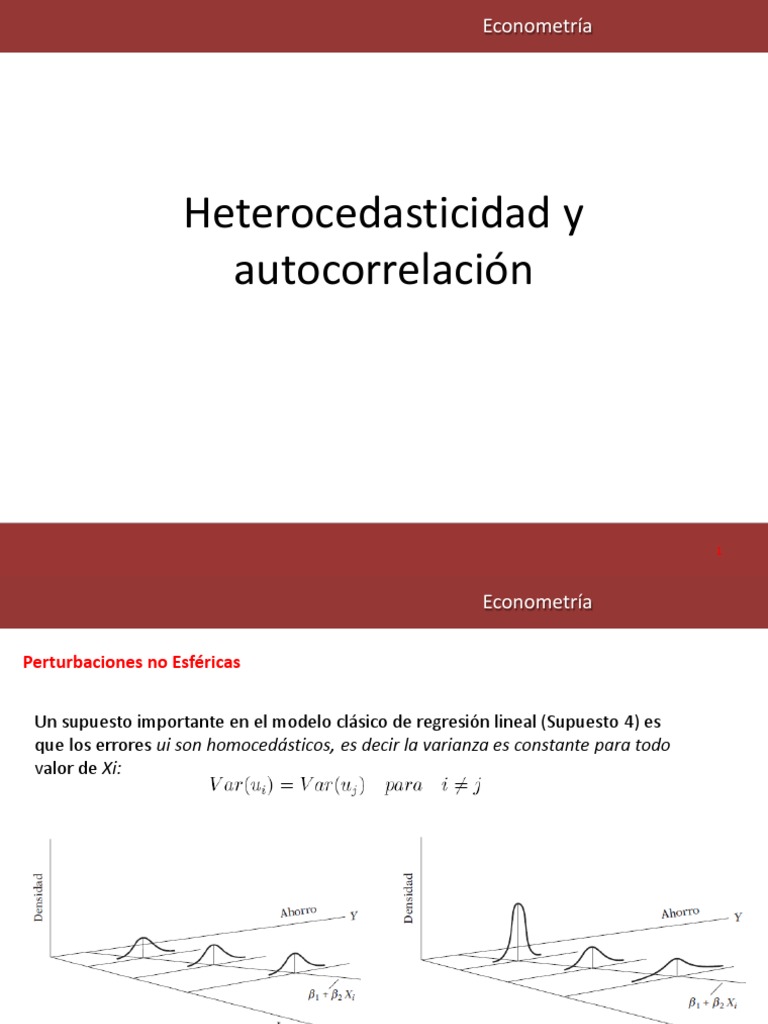 Heterocedasticidad y Autocorrelacion PDF | PDF | Econometría | Mínimos cuadrados ordinarios