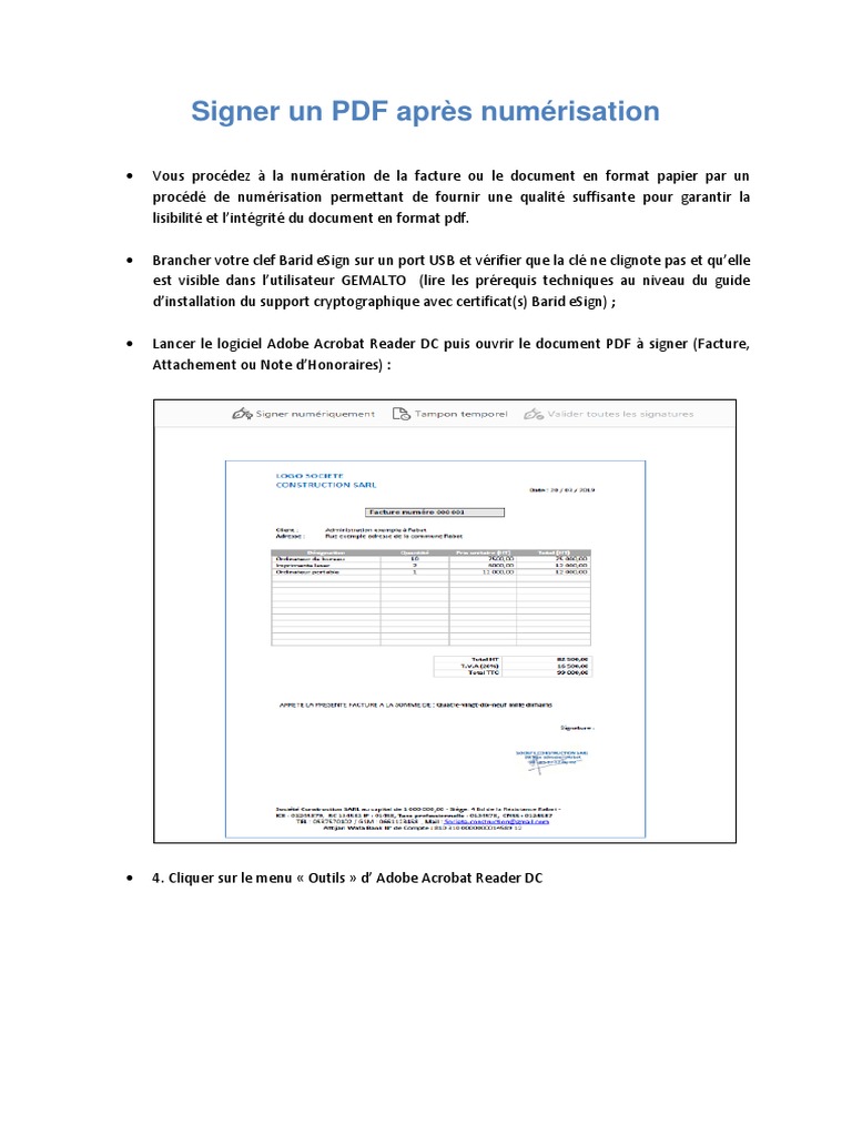 Signer Un Pdf Apres Numerisation Pdf Informatique