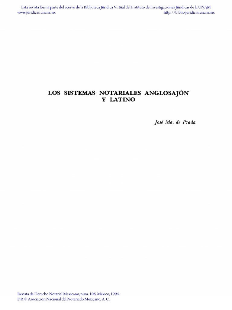 RI - Los Sistemas Notariales Anglosajón y Latino | PDF | Justicia ...