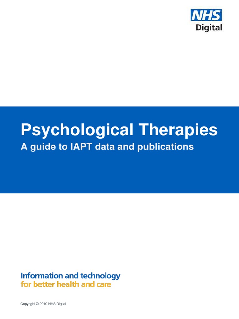 Guide To IAPT Data and Publications PDF | PDF | Anxiety Disorder ...