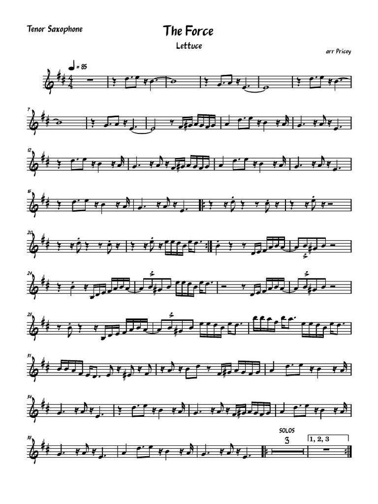 The Force - T - Sax | PDF | Saxophone