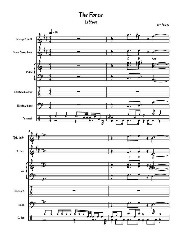 The Force - Master Score | PDF | Sound Technology | Woodwind Instruments