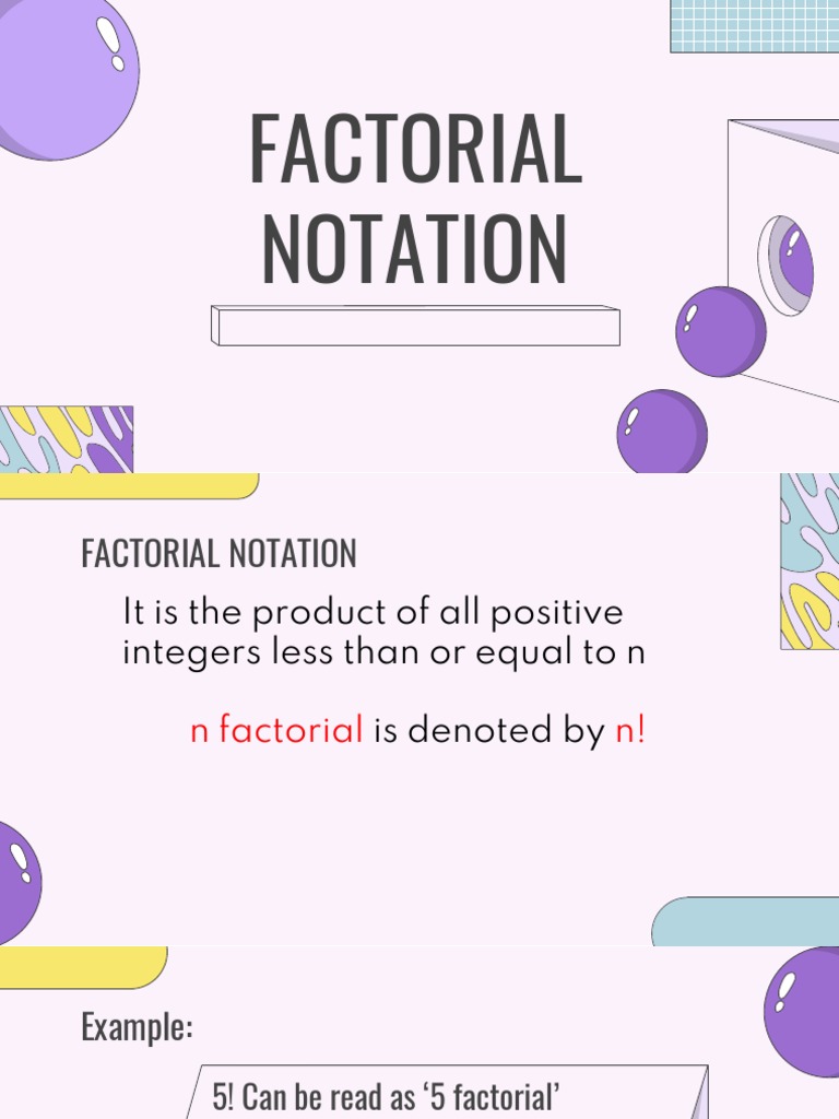 Factorial Notation Pdf