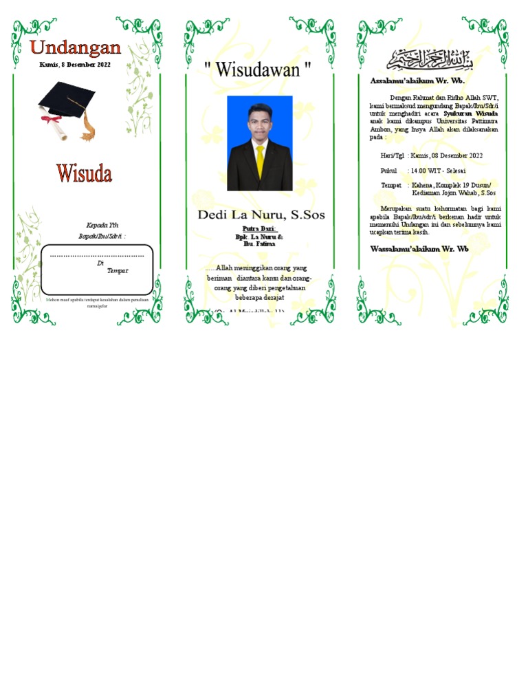Undangan - Wisuda 2 | PDF