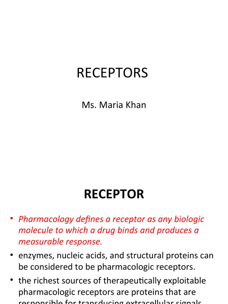 Receptors | PDF | Receptor (Biochemistry) | Cell Signaling