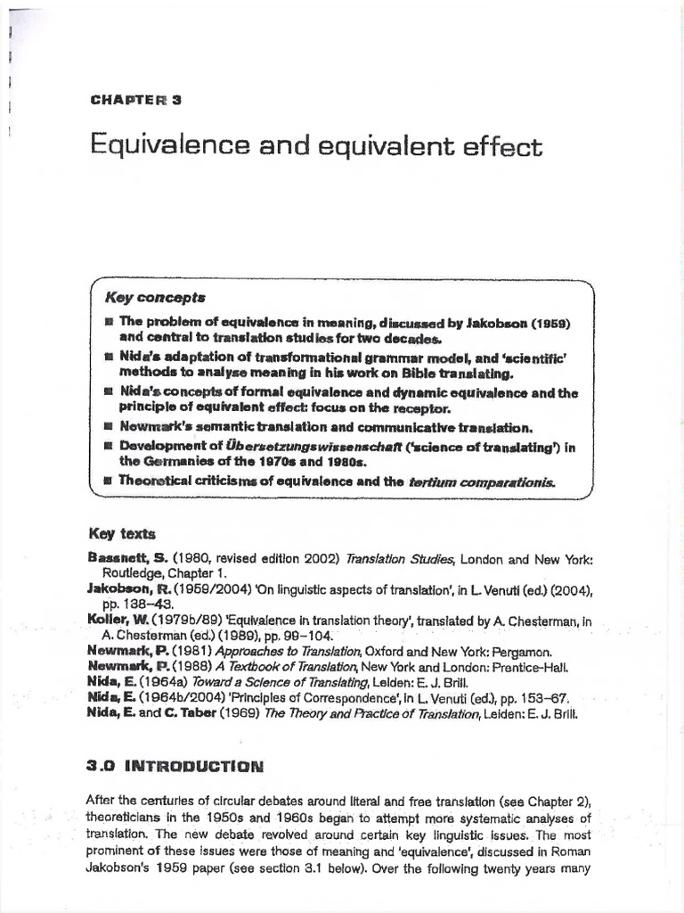 2-1 - Meaning and Translation - Equivalence and Equivalent Effect PDF | PDF