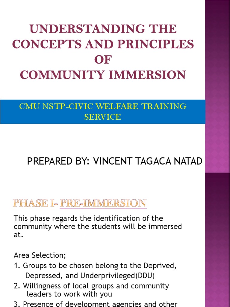 Community Immersion Process | PDF | Survey Methodology | Needs Assessment