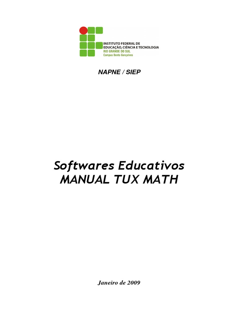 Manual Tux Math | PDF | Jogos e Atividades