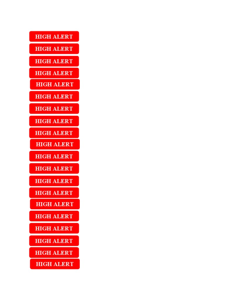 Stiker High Alert | PDF