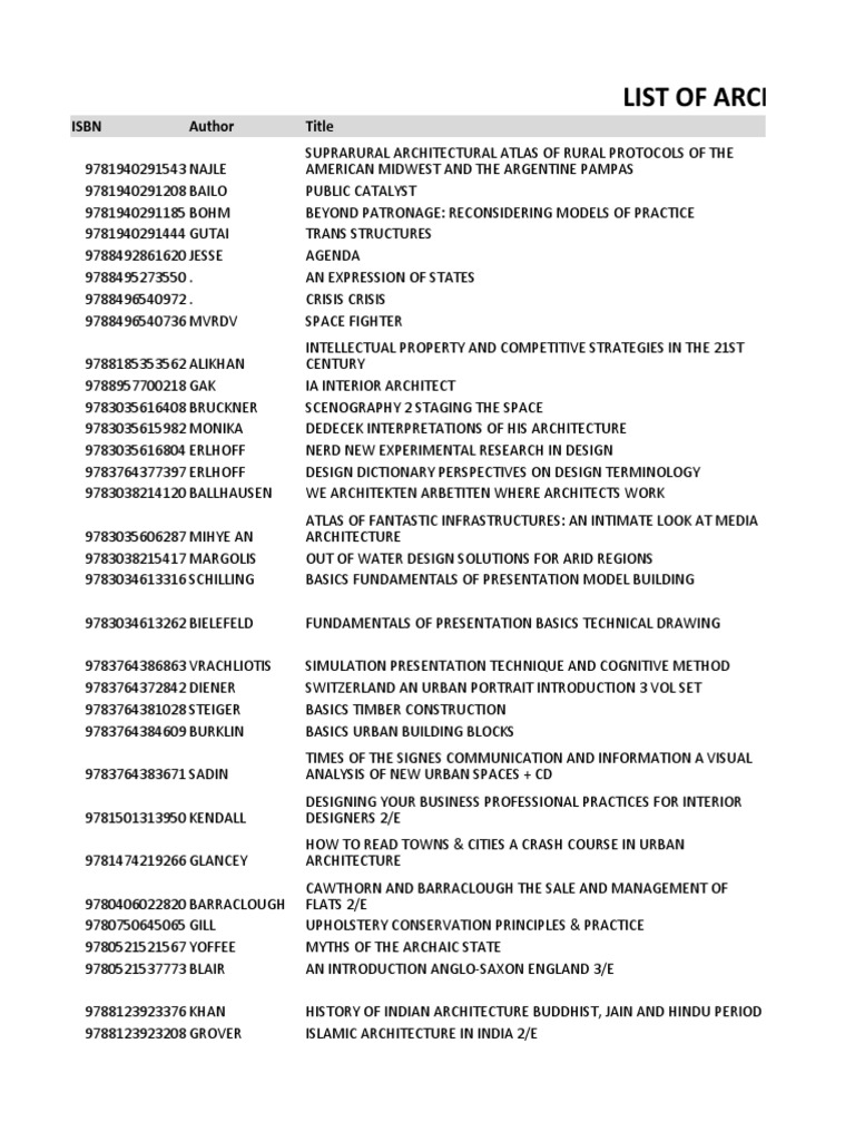 Architect Pdf Design