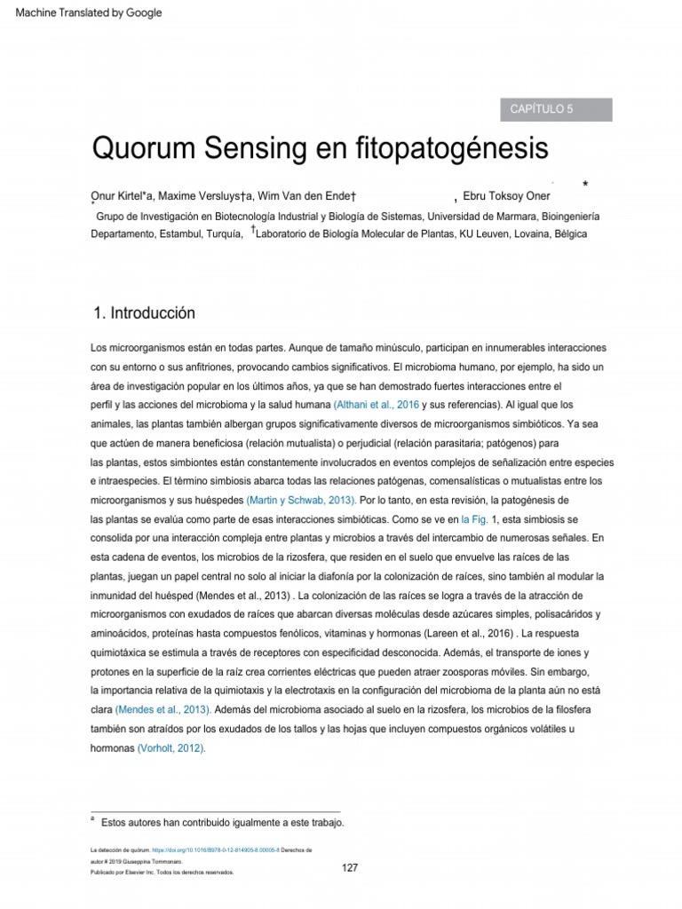 Chapter 5 - Quorum Sensing in Phytopathogenesis - 2019 - Quorum Sensing | PDF | Sistema inmune ...