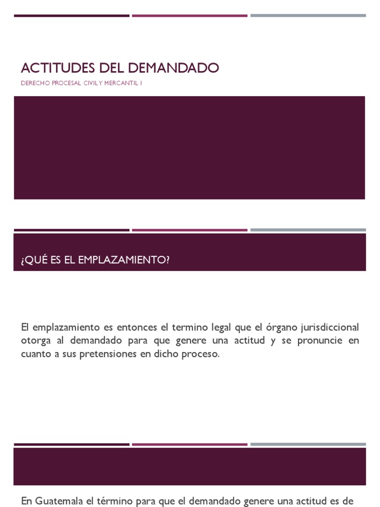 Actitudes Del Demandado | PDF | Evidencia (ley) | Demanda judicial