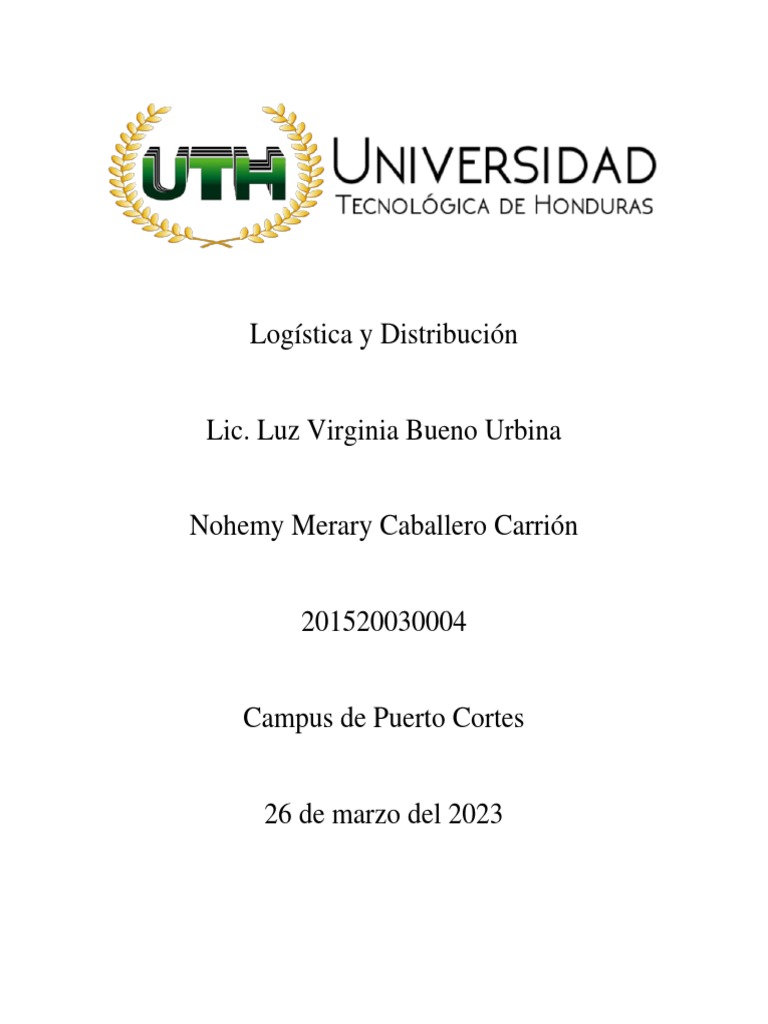 TAREA NO. 1 Tercer PARCIAL Logistica y Distribucion PDF | PDF ... TAREA NO. 1 Tercer PARCIAL Logistica y Distribucion PDF | PDF ...