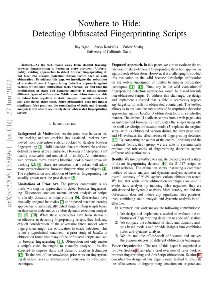 Fingerprint Deobfuscation | PDF | Http Cookie | World Wide Web