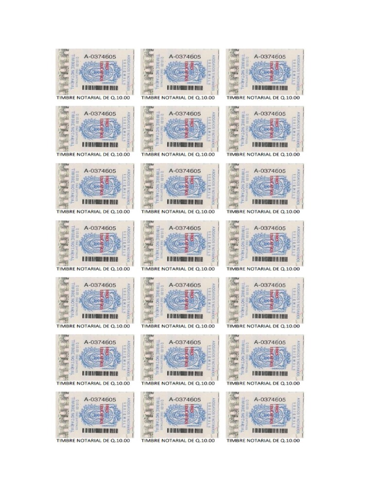 Timbre Notarial de 10 | PDF