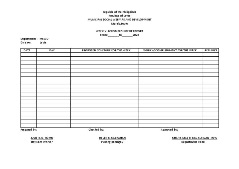Accomplishment form.docx | PDF