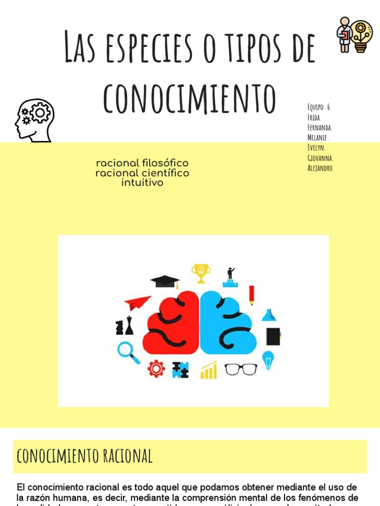 Tipos de conocimiento racional: filosófico, científico e intuitivo ...