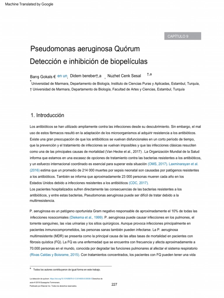 Chapter 9 - Pseudomonas Aeruginosa Quorum Sensing and Biofi - 2019 ...