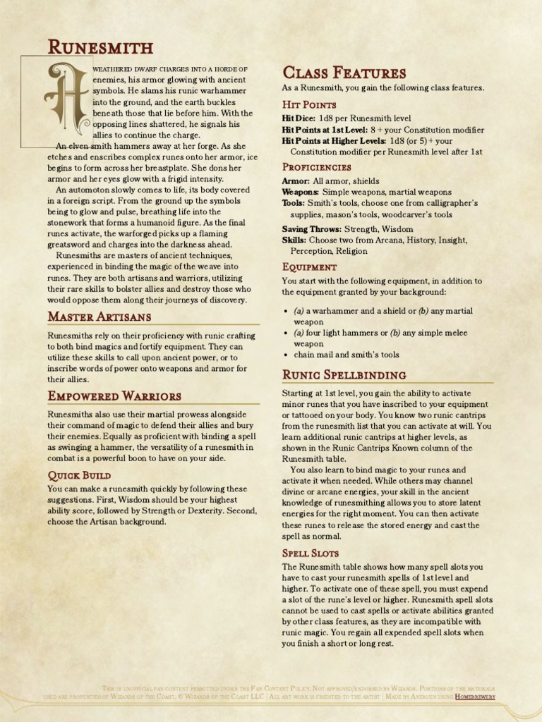 Runesmith - The Homebrewery | PDF | Runes