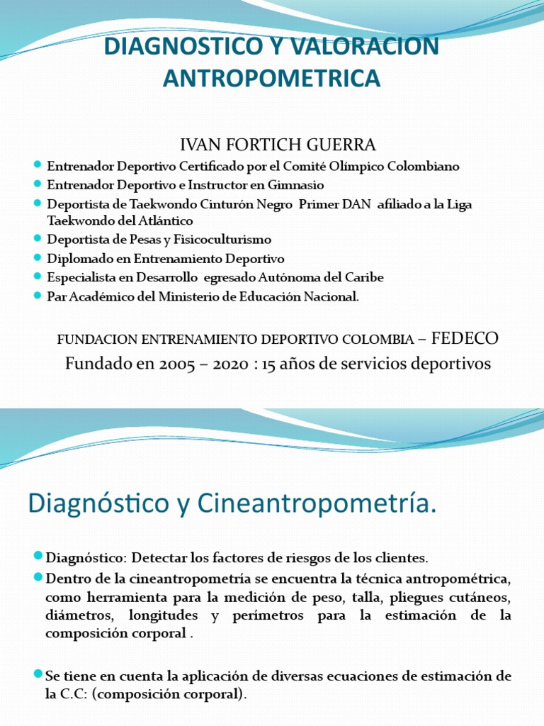 Valoración y Antropometría IVAN FORTICH | PDF | Índice de masa corporal ...