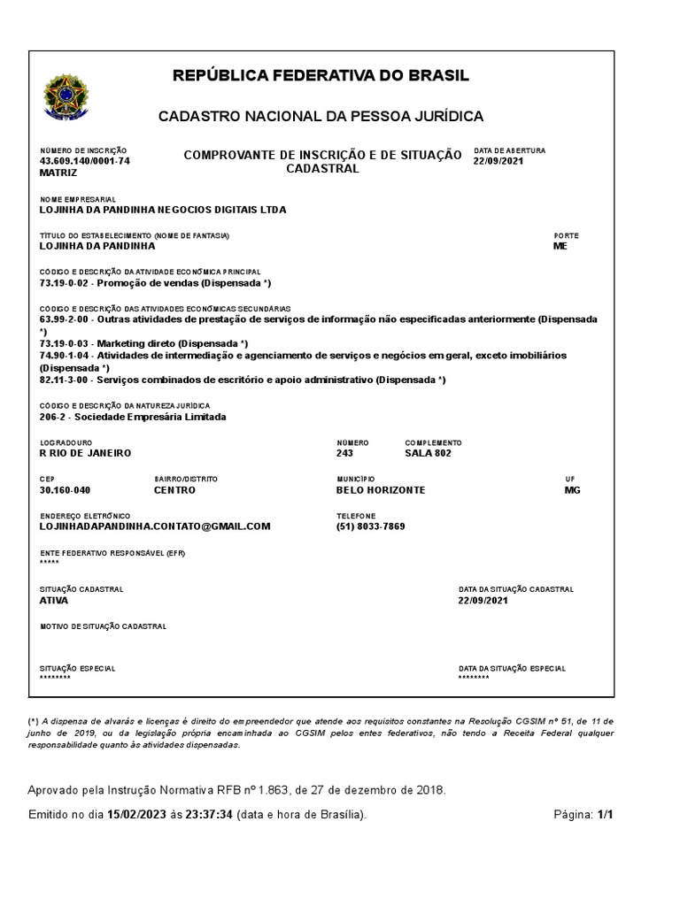 Https:/solucoes - Receita.fazenda - gov.br/Servicos/cnpjreva/Cnpjreva ...