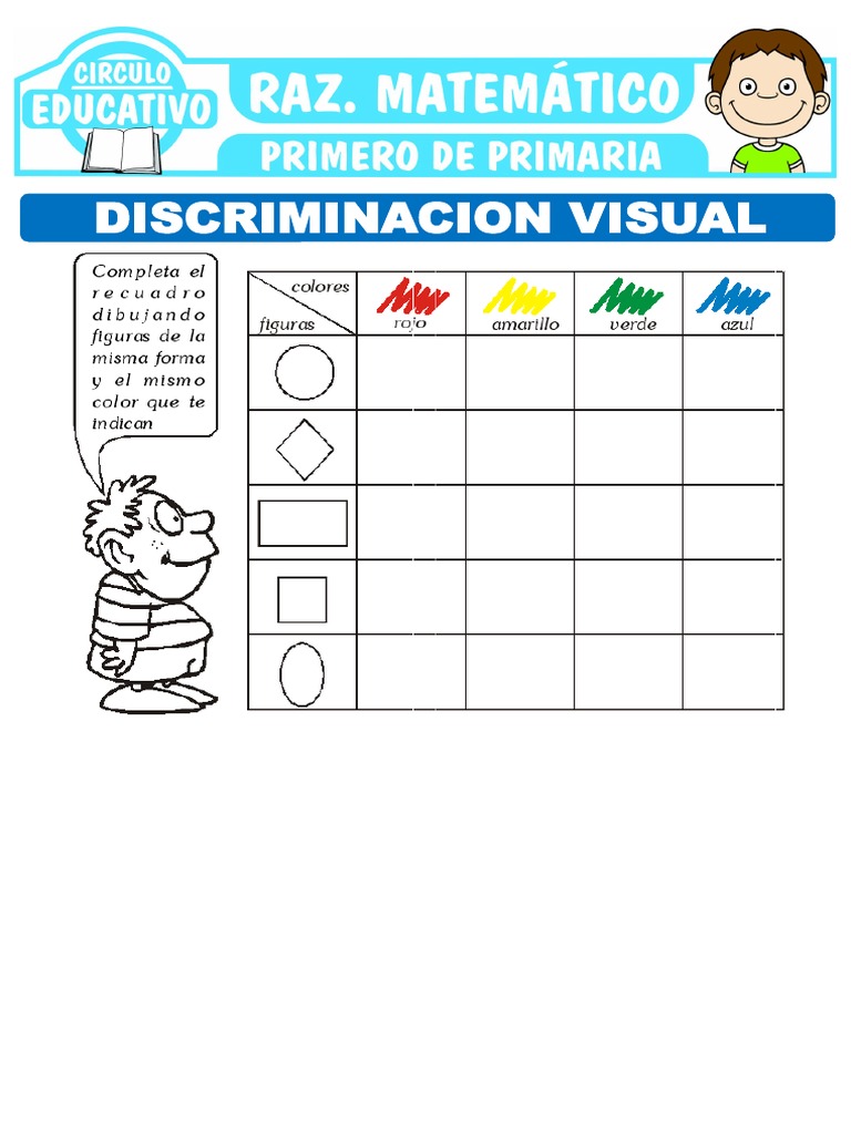Discriminacion Visual para Primero de Primaria | PDF