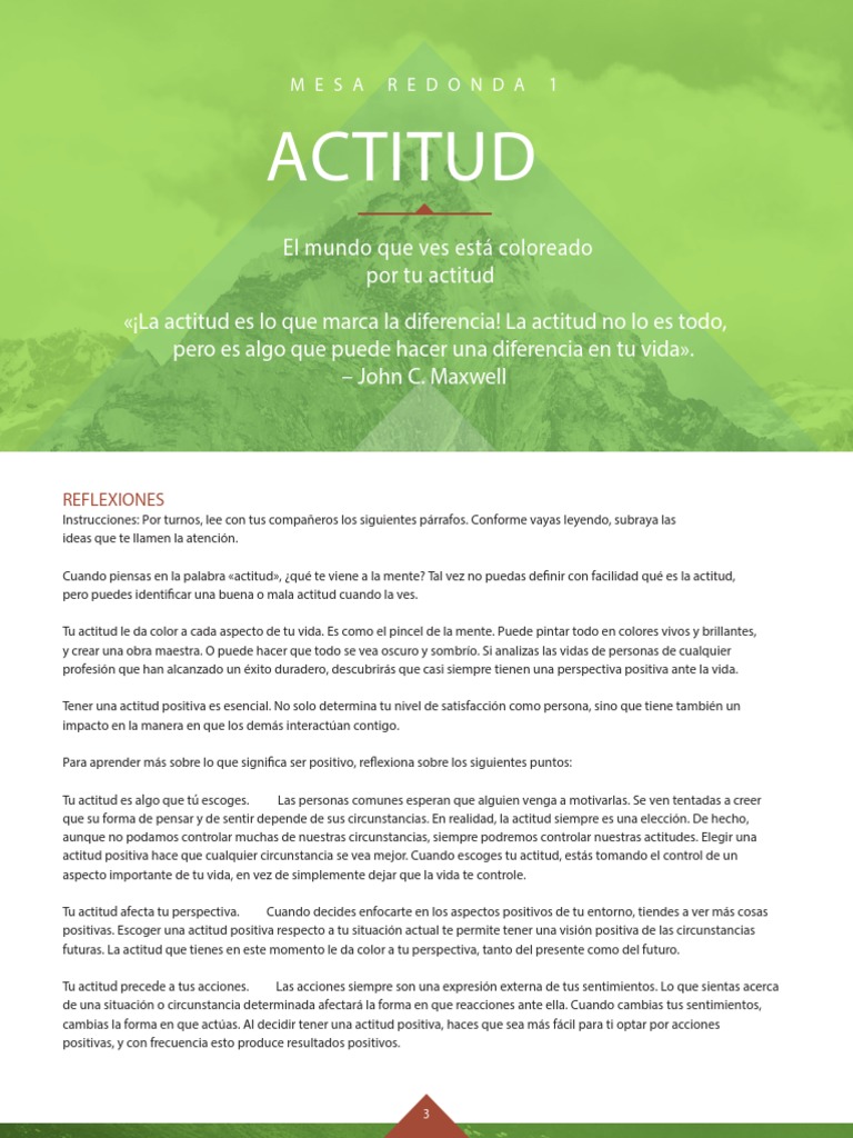 La Actitud | PDF | Actitud (psicología) | Ciencias del comportamiento