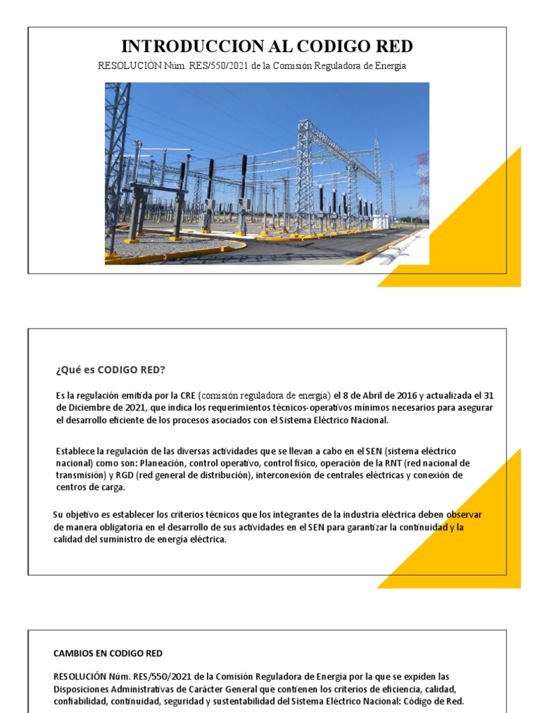 Introduccion Al Codigo Red Atcualizado | PDF | Ingenieria Eléctrica ...