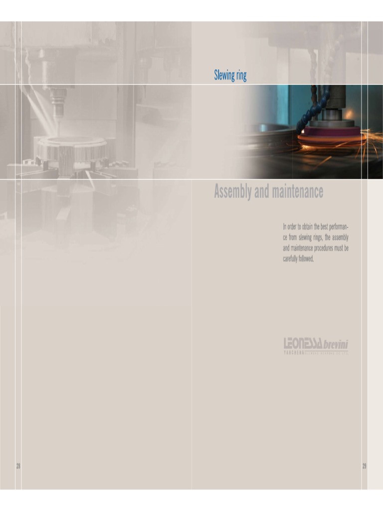 1016 Slew Bearing Installation Leonessa Fastening | PDF