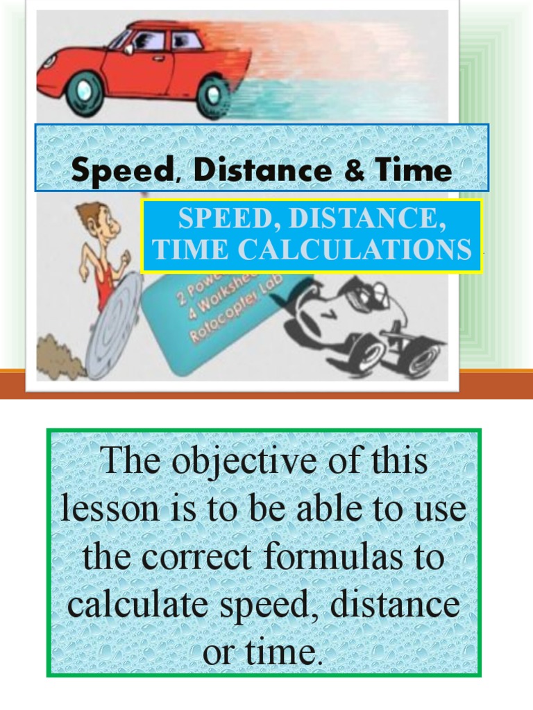 Calculating Speed Time and Distance (3) .PPT 3rd Quarter Math 6 | PDF ...