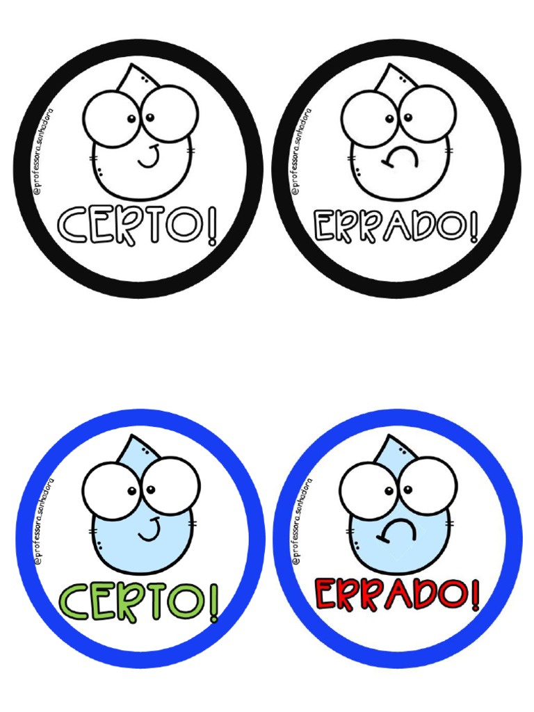 PLAQUINHAS CERTO OU ERRADO DIA MUNDIAL DA AGUA @professora - Sonhadora ...