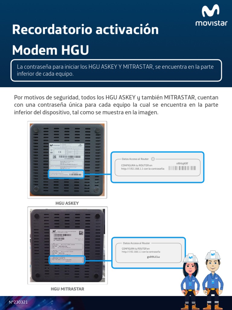 Recordatorio Activacion Modem Hgu | PDF